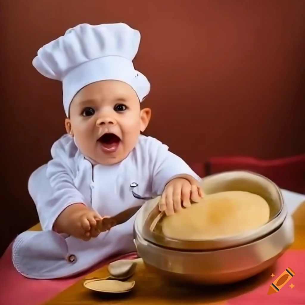 Babies dressed as chefs cooking pathiri, chapati and parotta, movie ...
