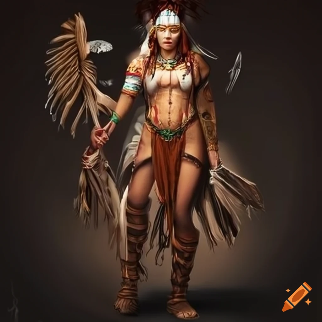 Female native warrior