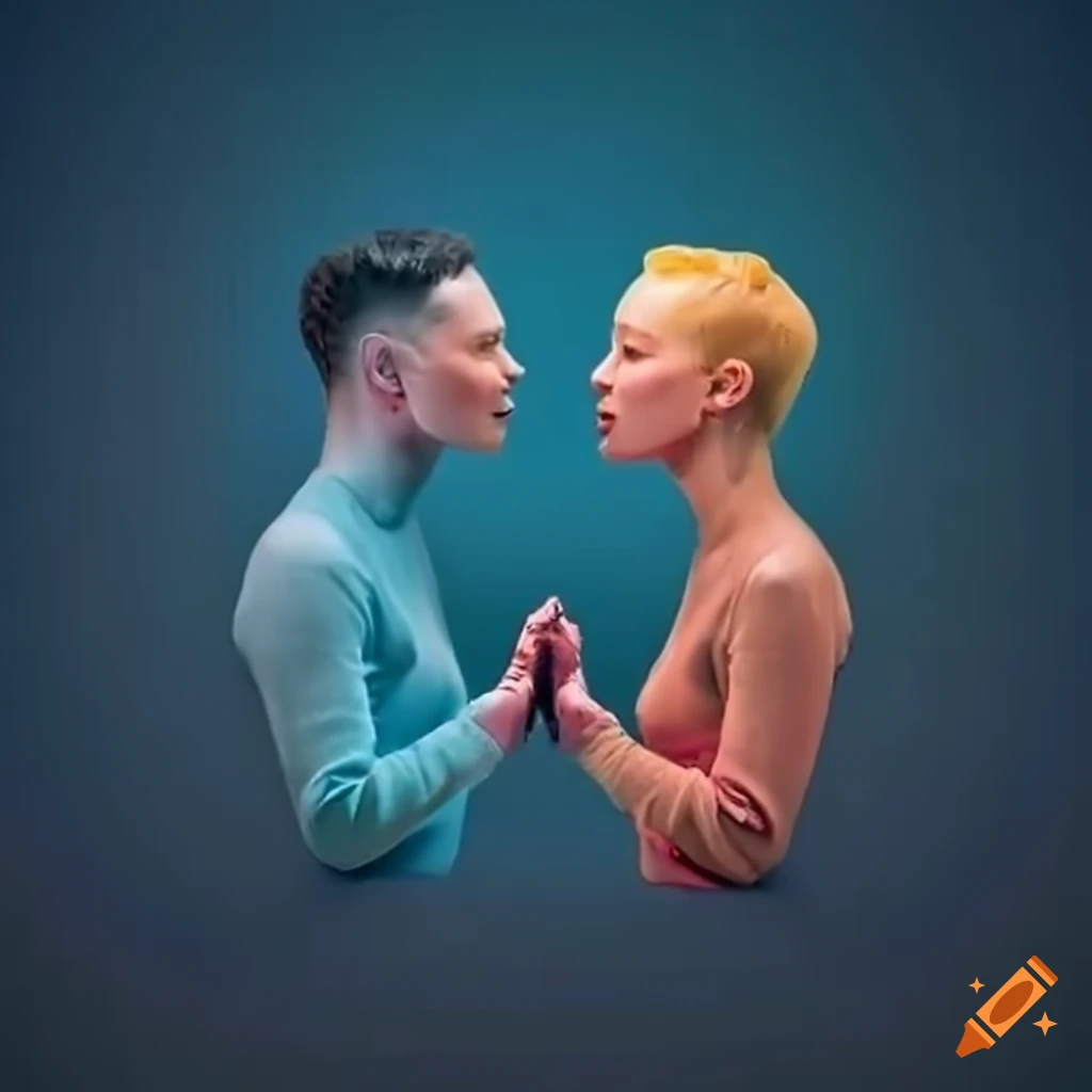 Two people talking and listening to each other to symbolize the power ...