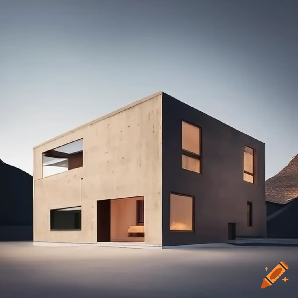 Shelter concrete exterior minimal, design, house roof, basement ...