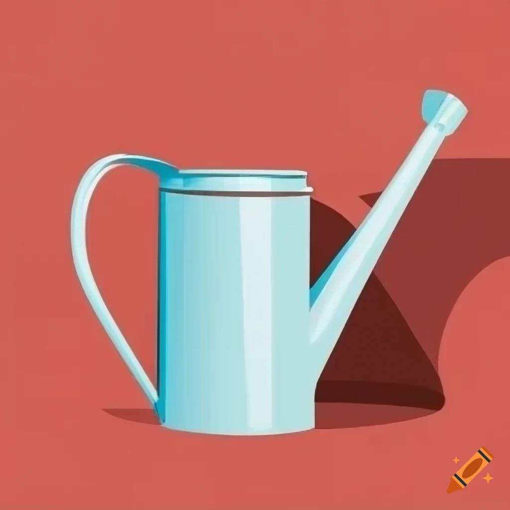 Stylized vector of watering can, minimalist style on Craiyon