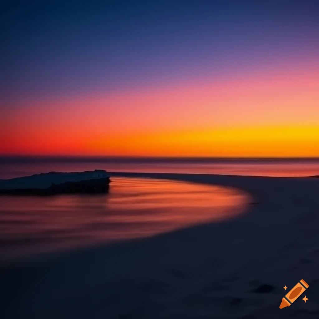 Generic sunset with mediocre composition and lackluster colors on Craiyon