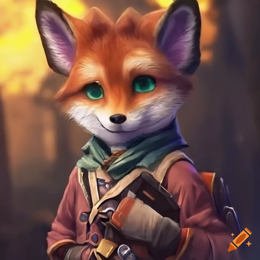 Shy anthropomorphic fox adventurer hd hi res ultra realistic on Craiyon
