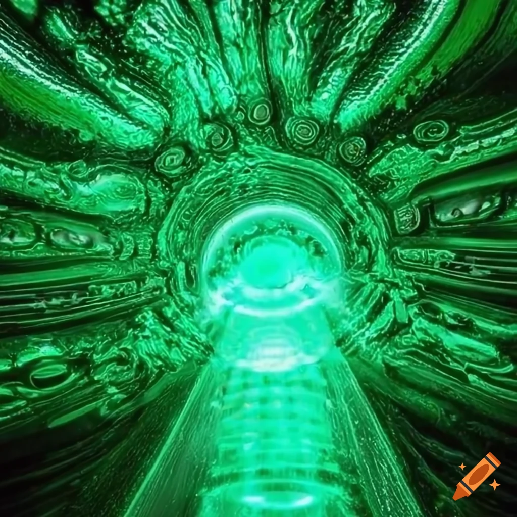 Green glowing machine