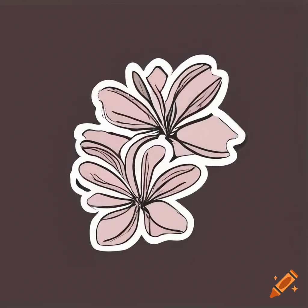 Minimalism art illustration flower stickers