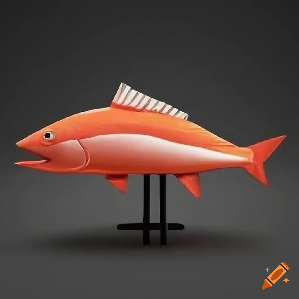 Chair looking like a salmon fish on Craiyon