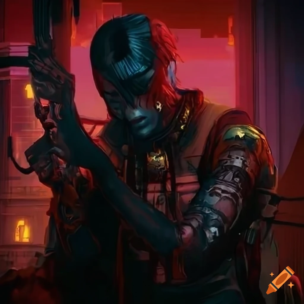 Cyberpunk neuromancer dystopia on Craiyon