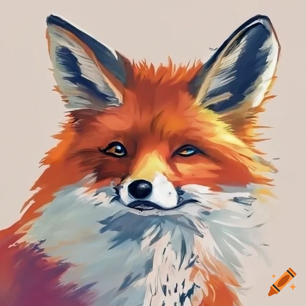 Fox drawing on Craiyon