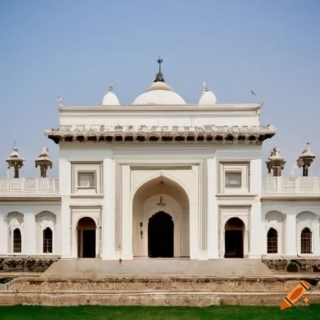 Mahal white house mediterranean architectural style full frontal ...