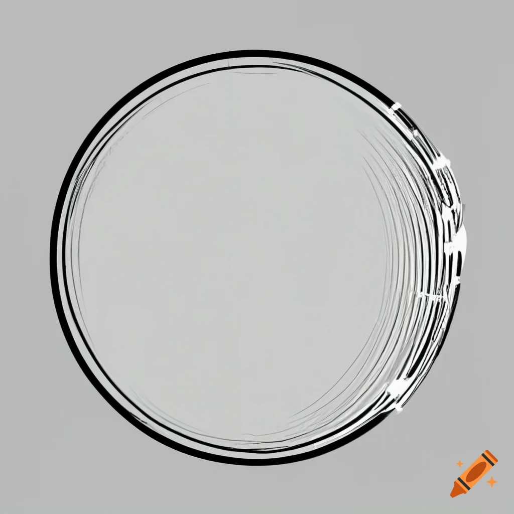 A sleek and modern minimalist circular border for graphic design ...