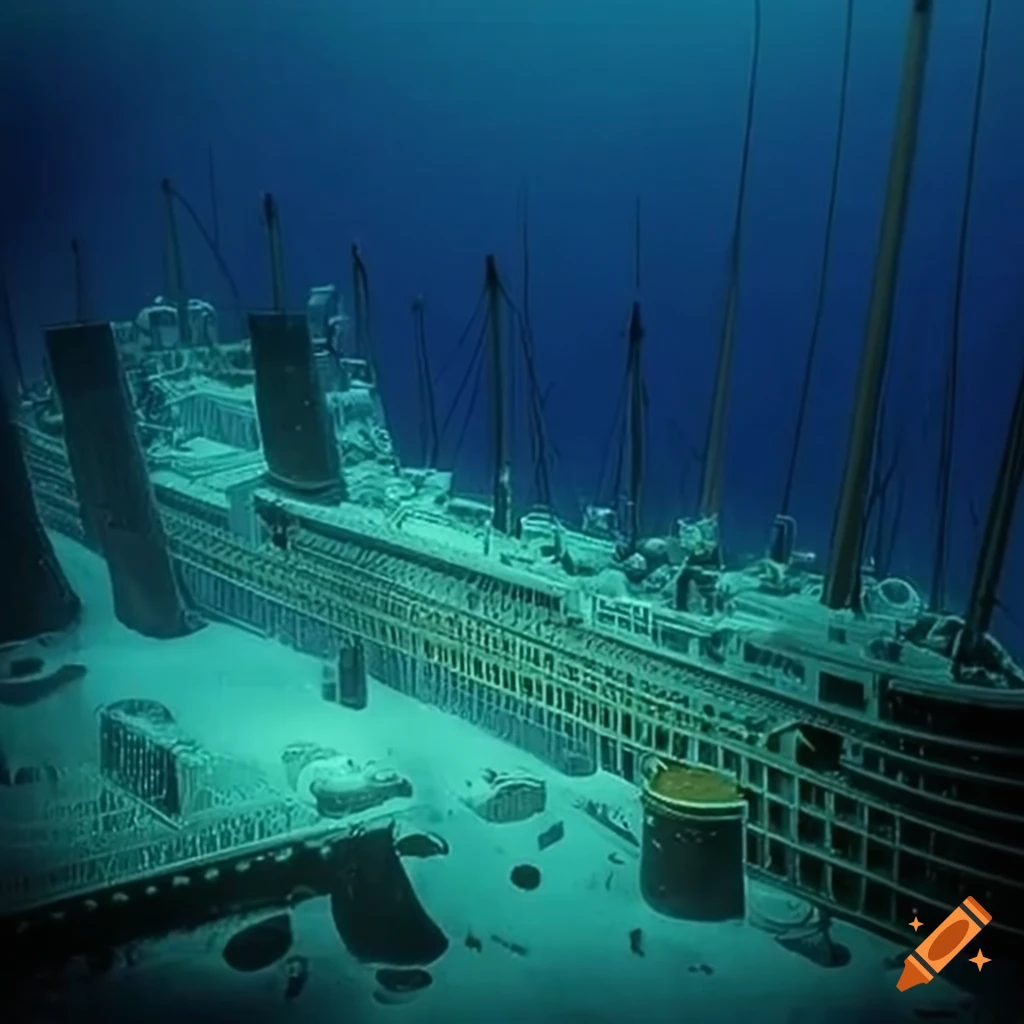 Titanic under the sea on Craiyon