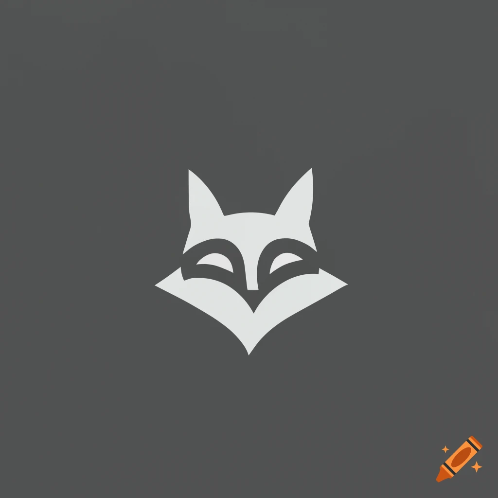Fox logo , minimalistic , 2d on Craiyon