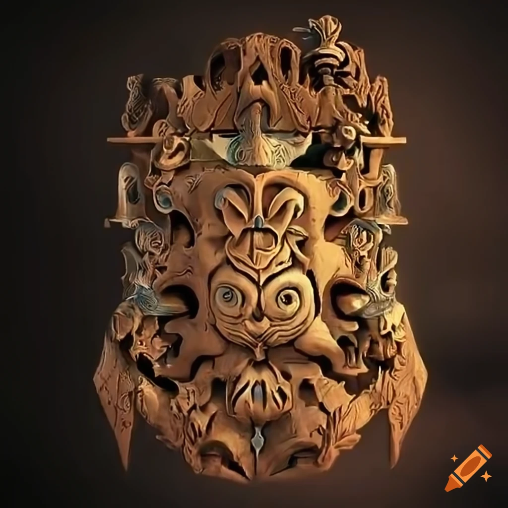 Intricate carvings of zelda game features in hd