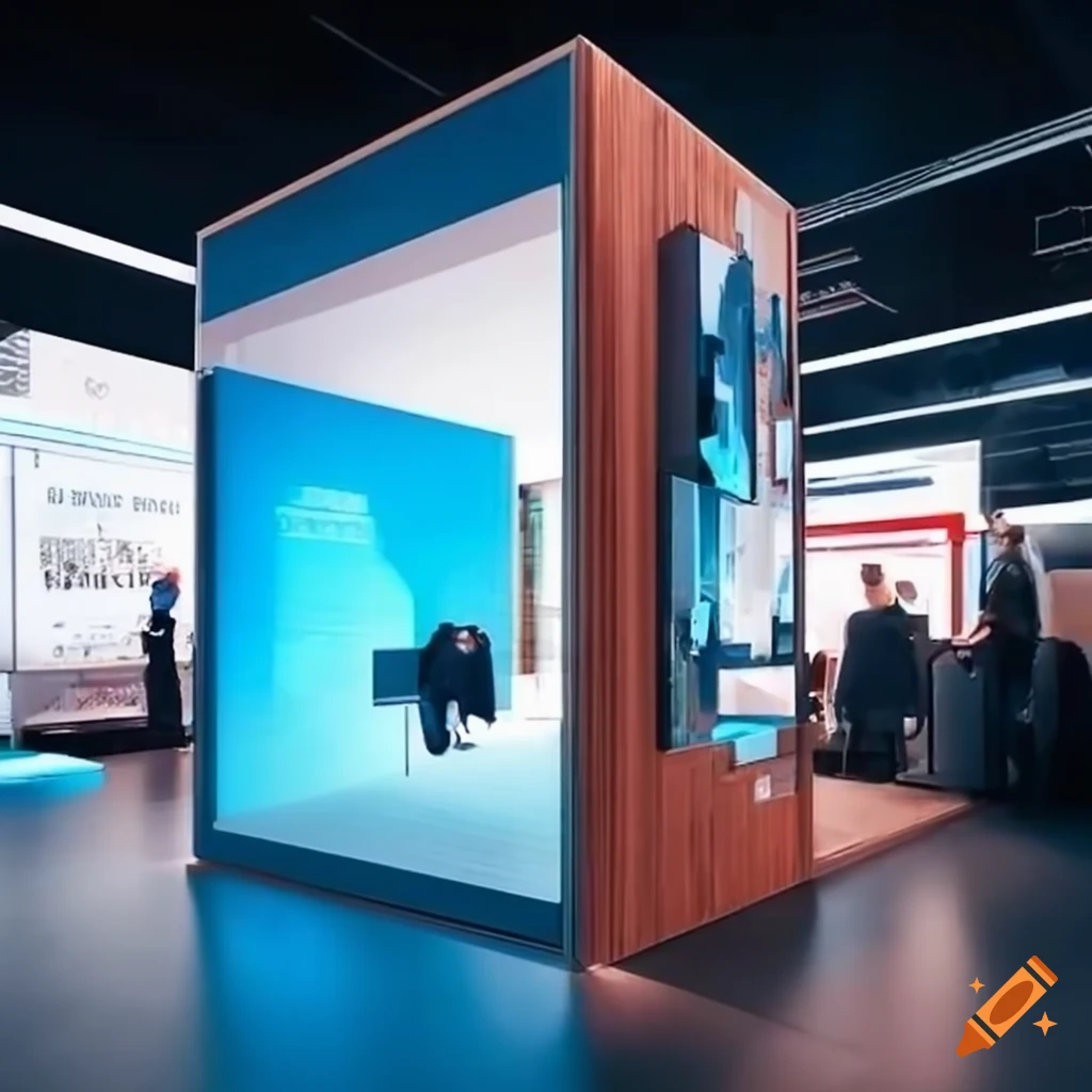 A sleek and minimalist booth at a top tech trade show
