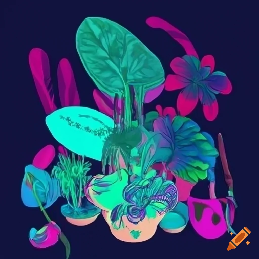 Hyperdetailed Vegetation Plants Flowers Houseplants Vaporwave hyperdetailed-vegetation-plants-flowers-houseplants-vaporwave