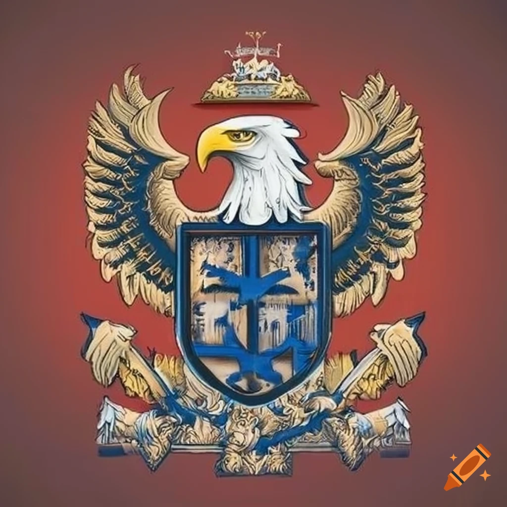 Worthy eagle academy coat of arms on Craiyon