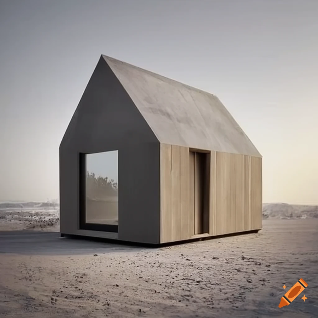 Shelter concrete exterior minimal, design, house roof, basement ...