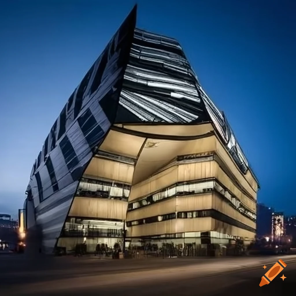 A striking modern building with avant-garde design on Craiyon