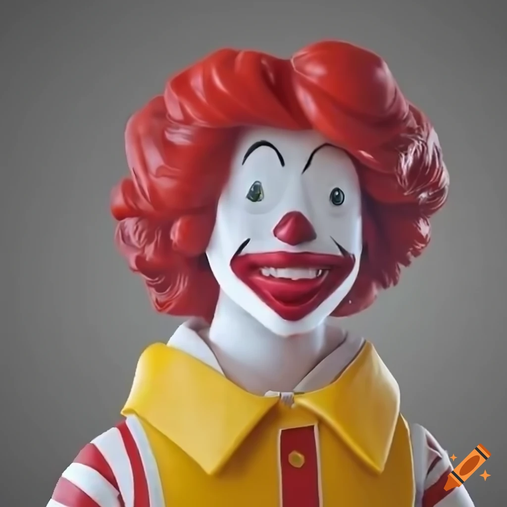 Donarudo makudonarudo donald mcdonald ronald mcdonald gmod model close-up accurate on Craiyon