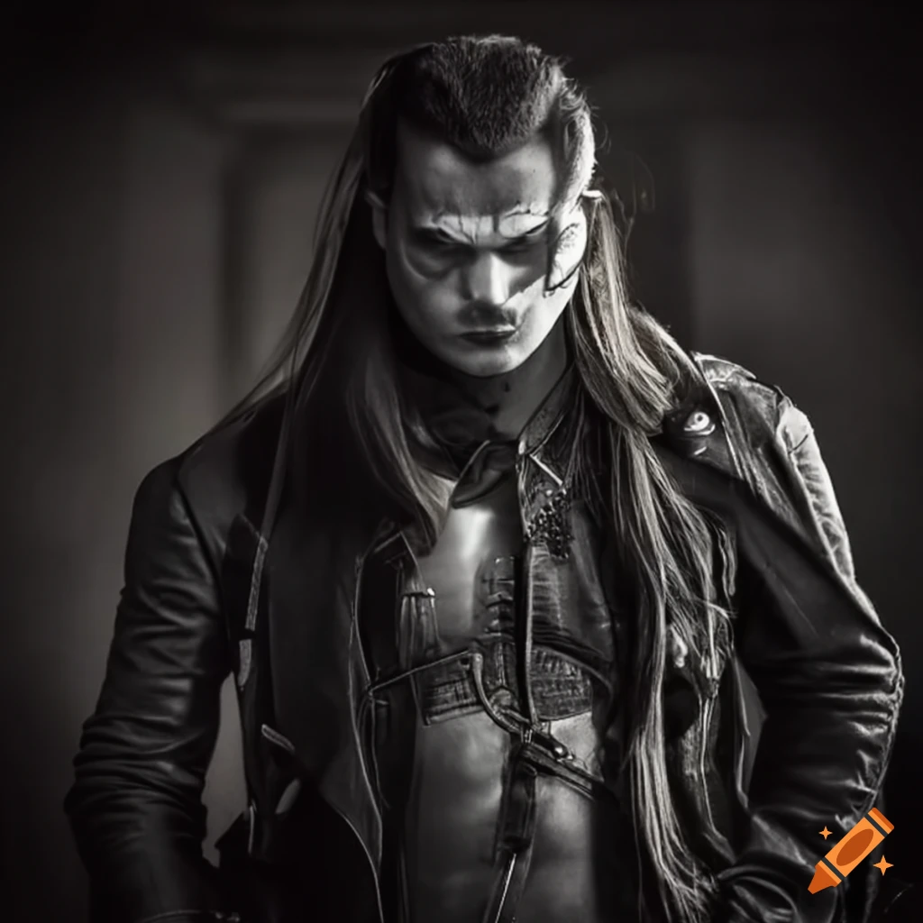 A biker vampire on Craiyon