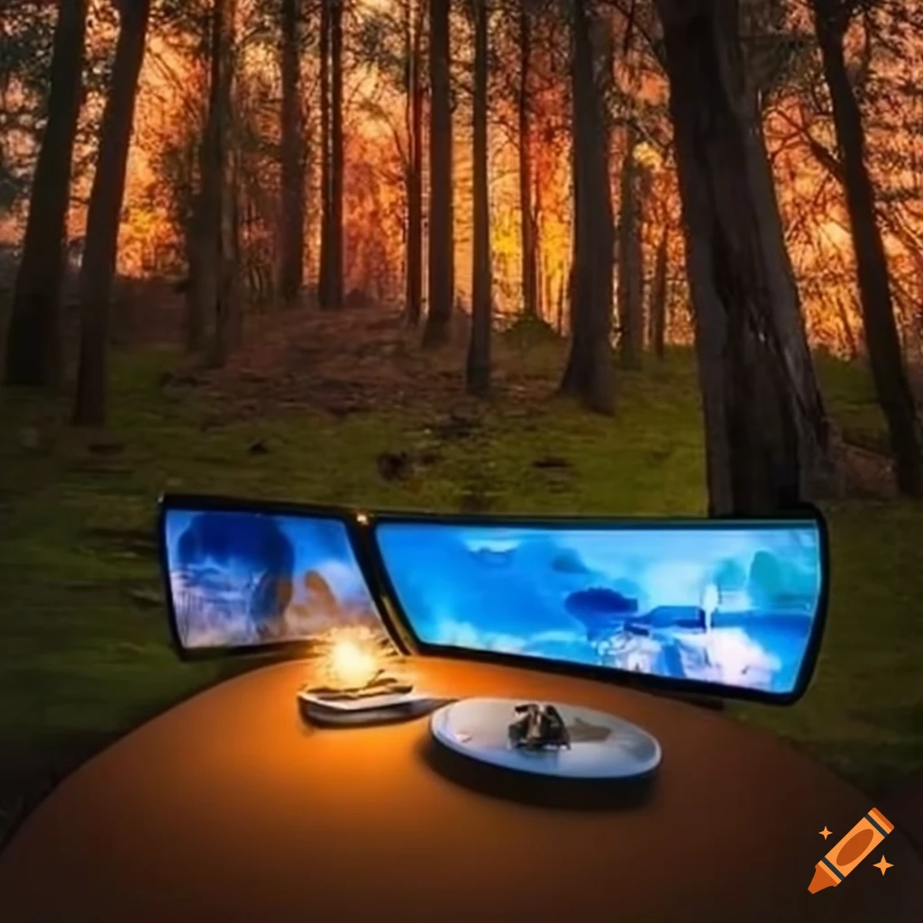 High tech smart home in nature