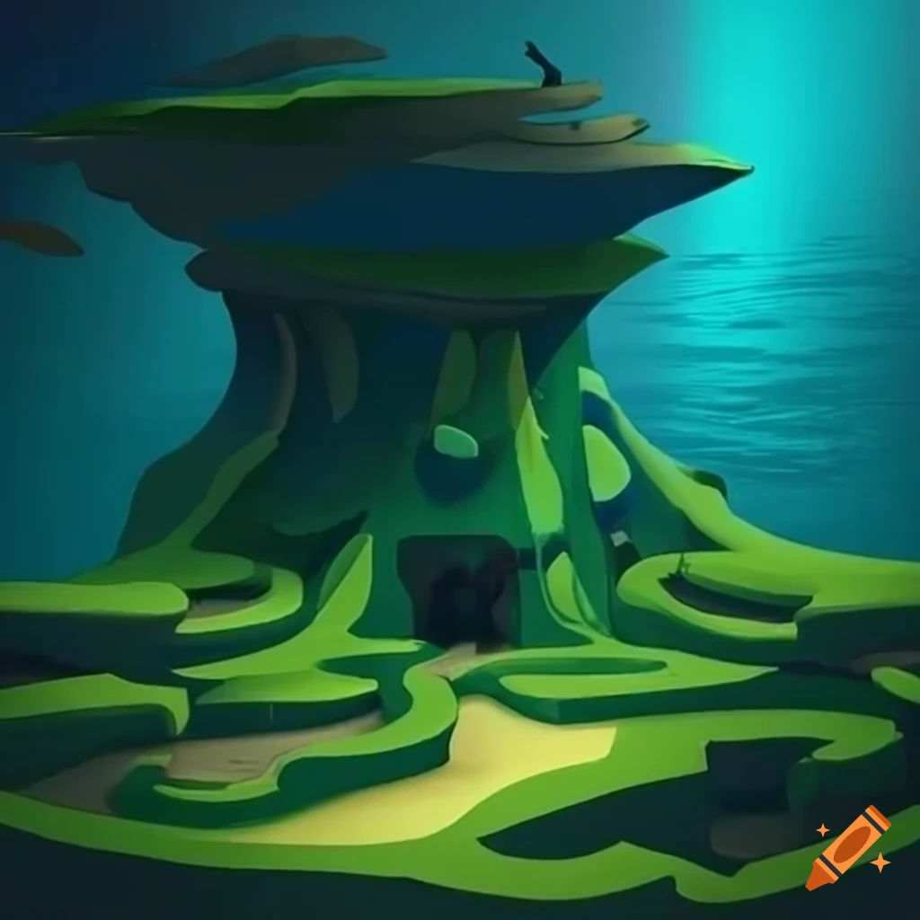 Labyrinth island, vectoriel on Craiyon