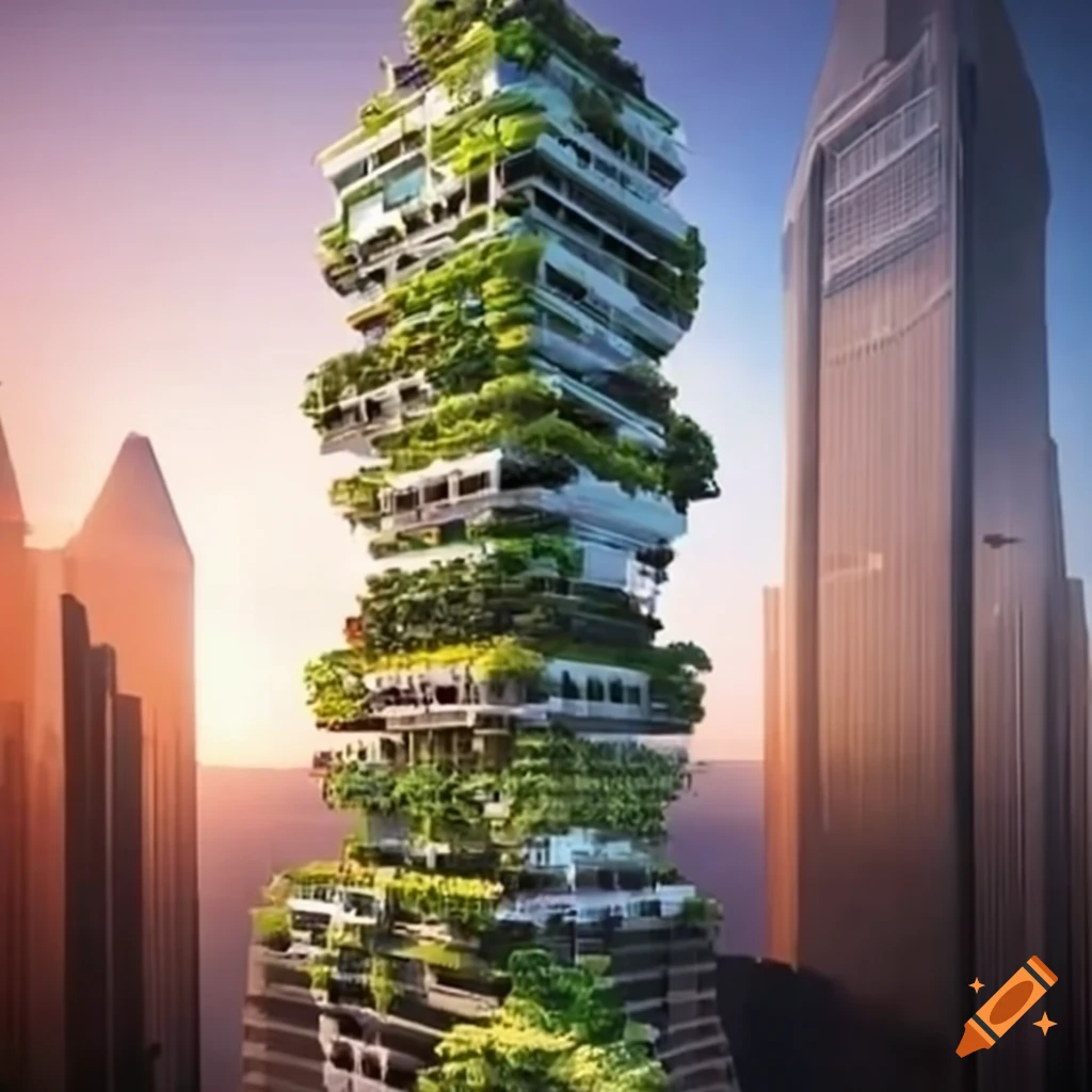 Vertical Farming Skyscraper on Craiyon