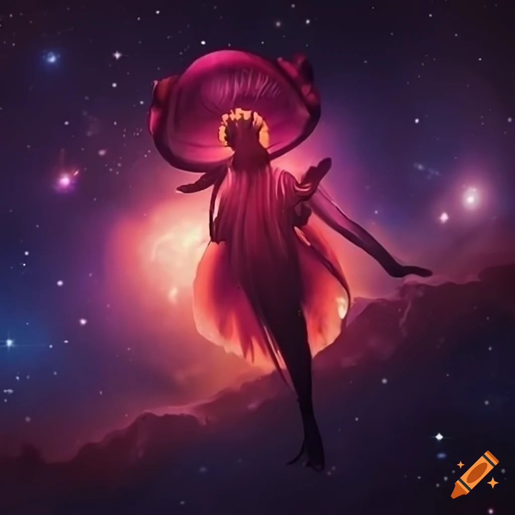 Cosmos mushrooms space devil on Craiyon