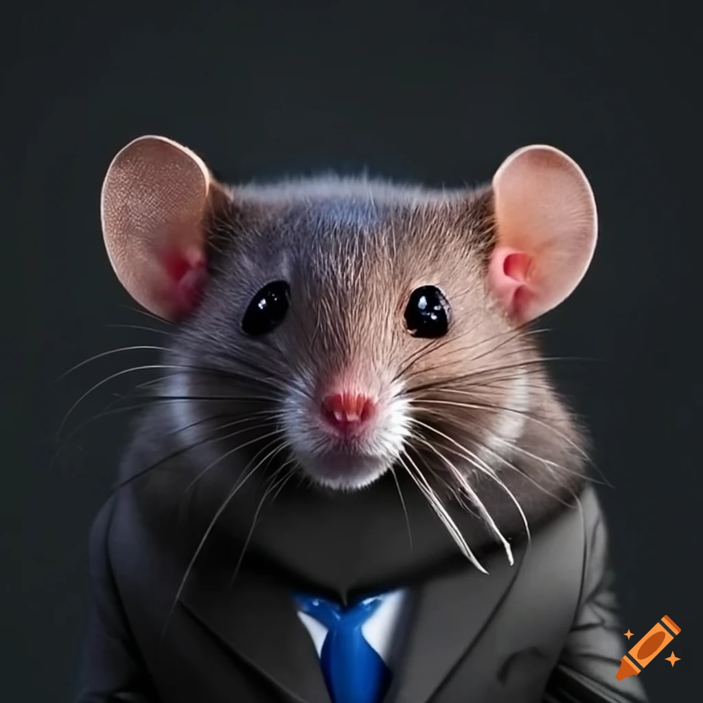 A rat in a suit called mr chedda