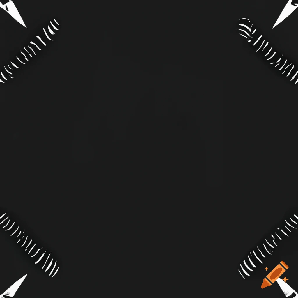 Clean black and white corner design for graphic purposes on Craiyon