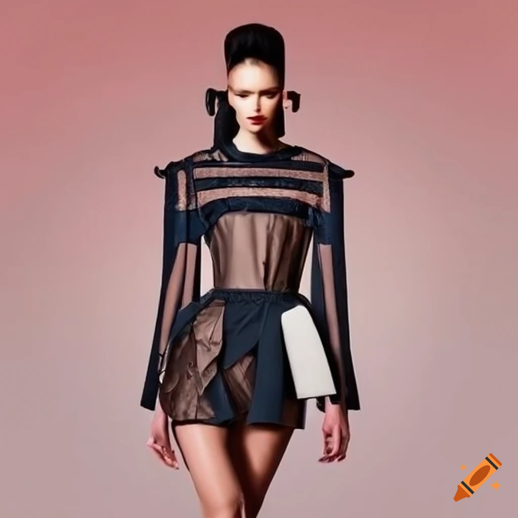 High fashion runway outfit inspired by czechia