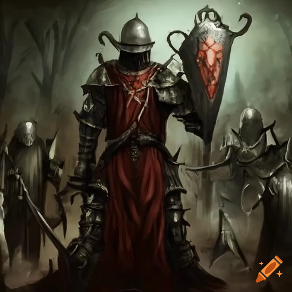 Medieval horde of undead knights