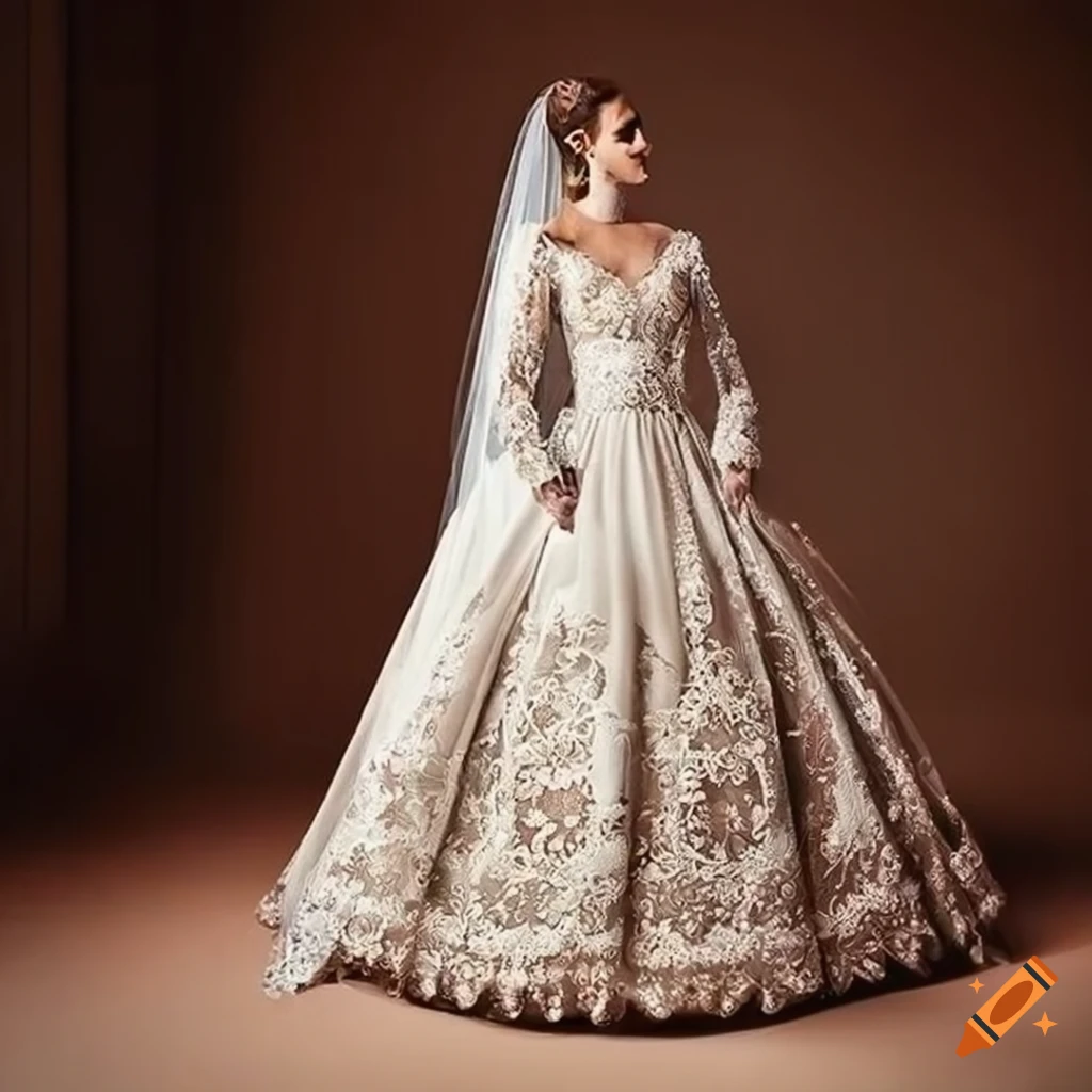 A breathtaking traditional portugese wedding dress with intricate ...