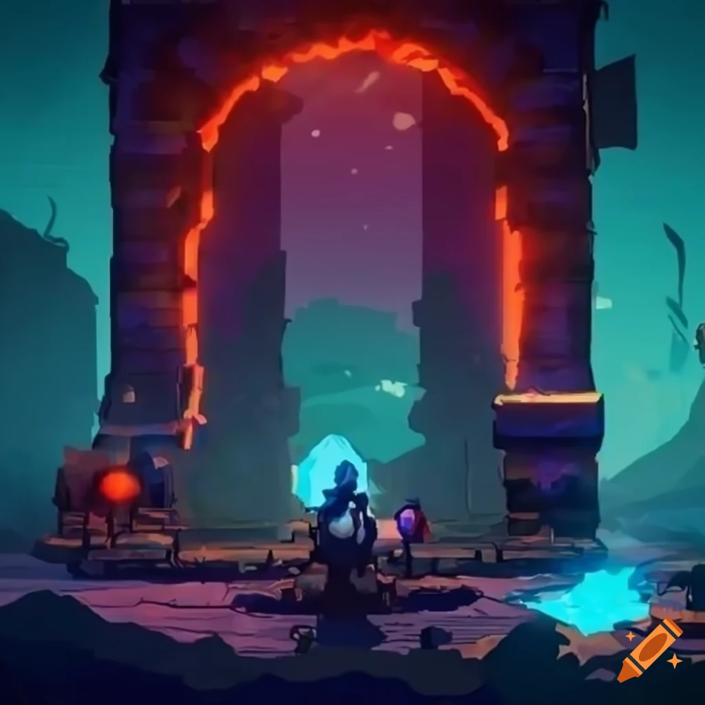 Dead cells promenade of the condemned scenery like the game