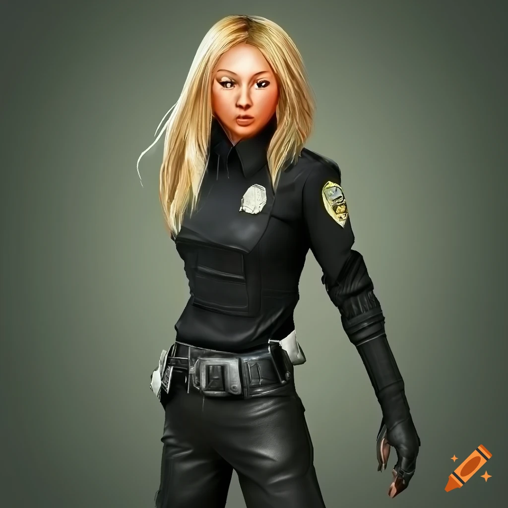 Photorealistic, Anna Kournikova as lapd policeofficer, slim,, cloth ...