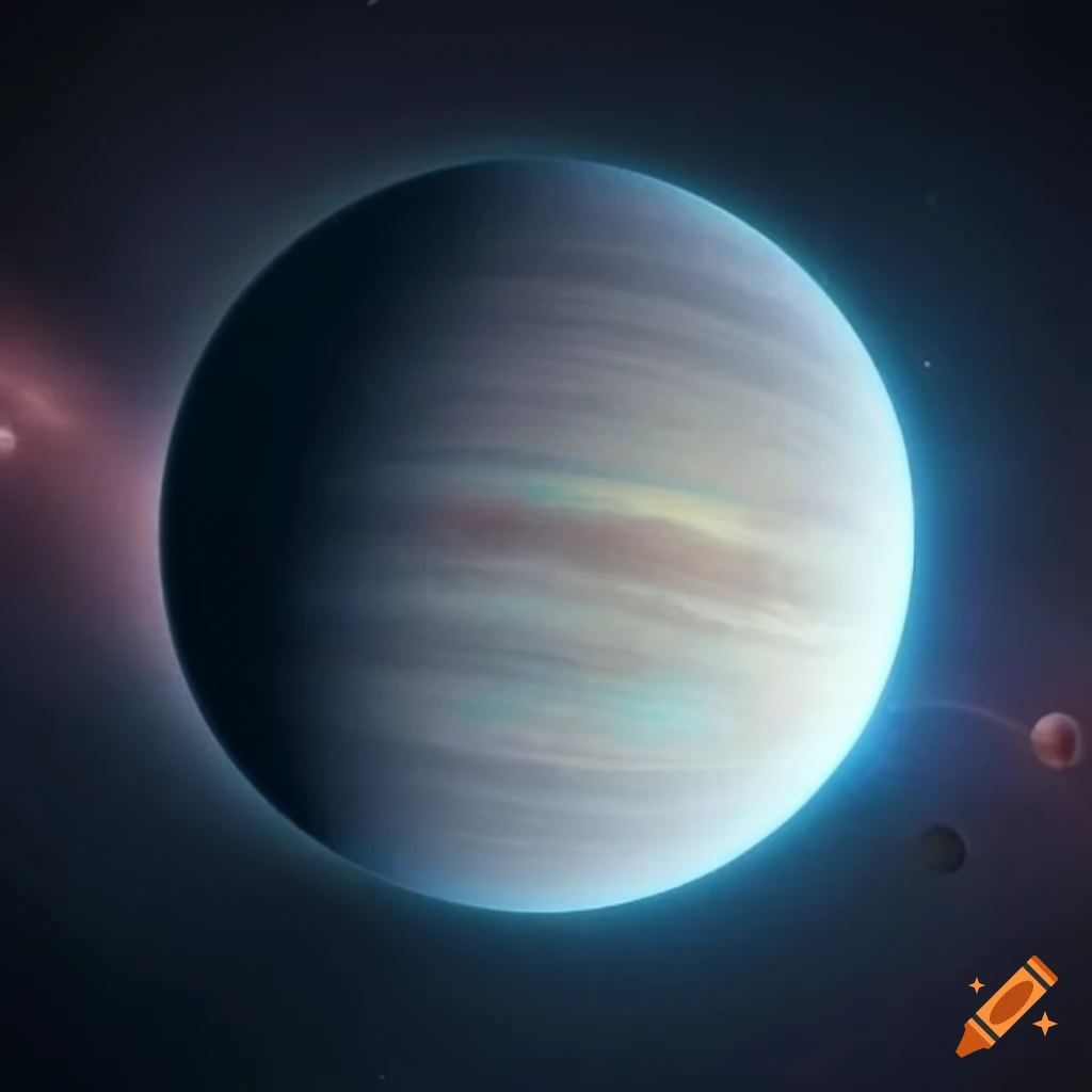 Ringed planet in space on Craiyon