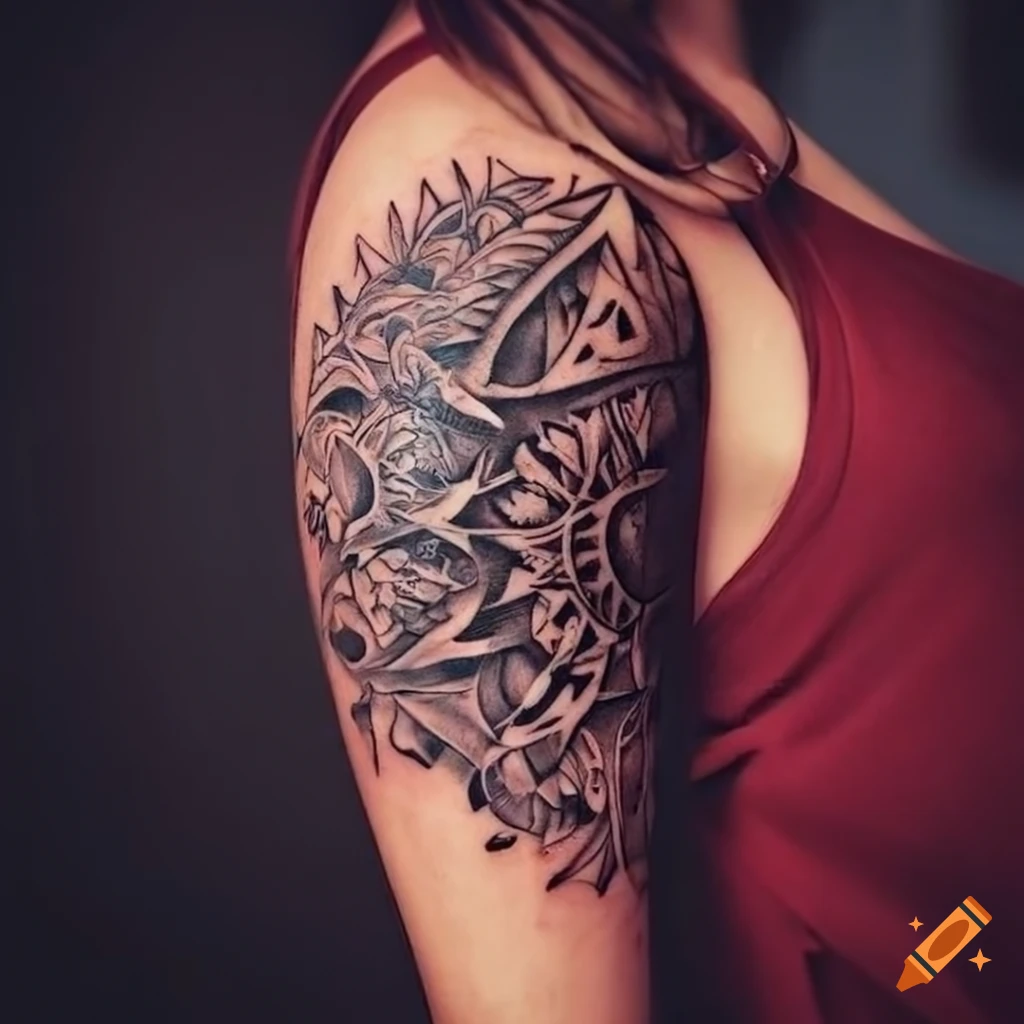 Sacred Geometry Tattoo Half Sleeve