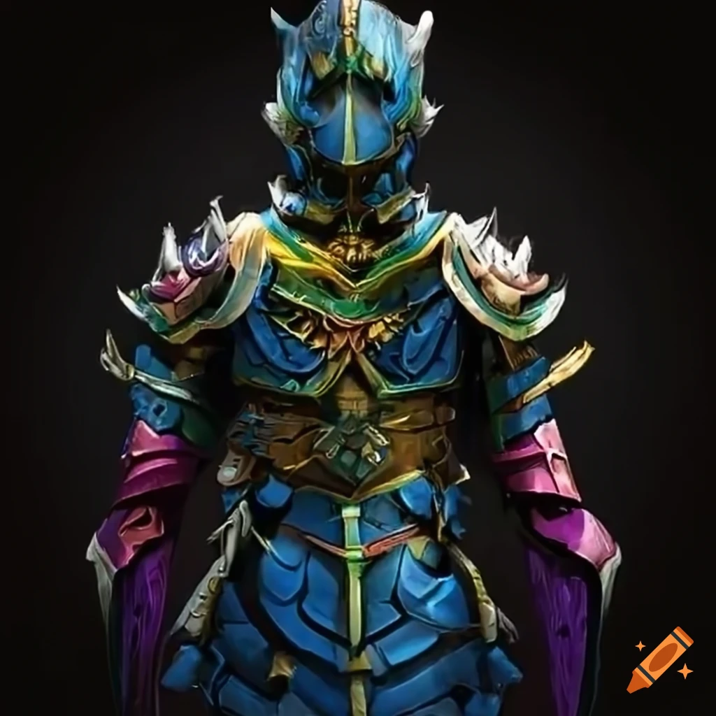 Rainbow colorful armor on Craiyon