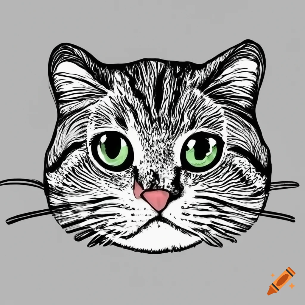 How To Draw A Simple Cat Face