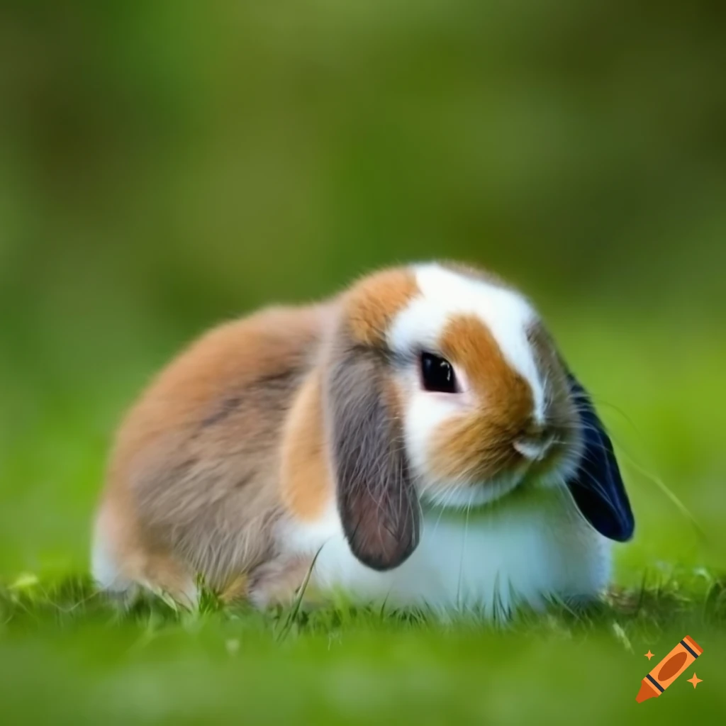 Tricolored lop rabbit