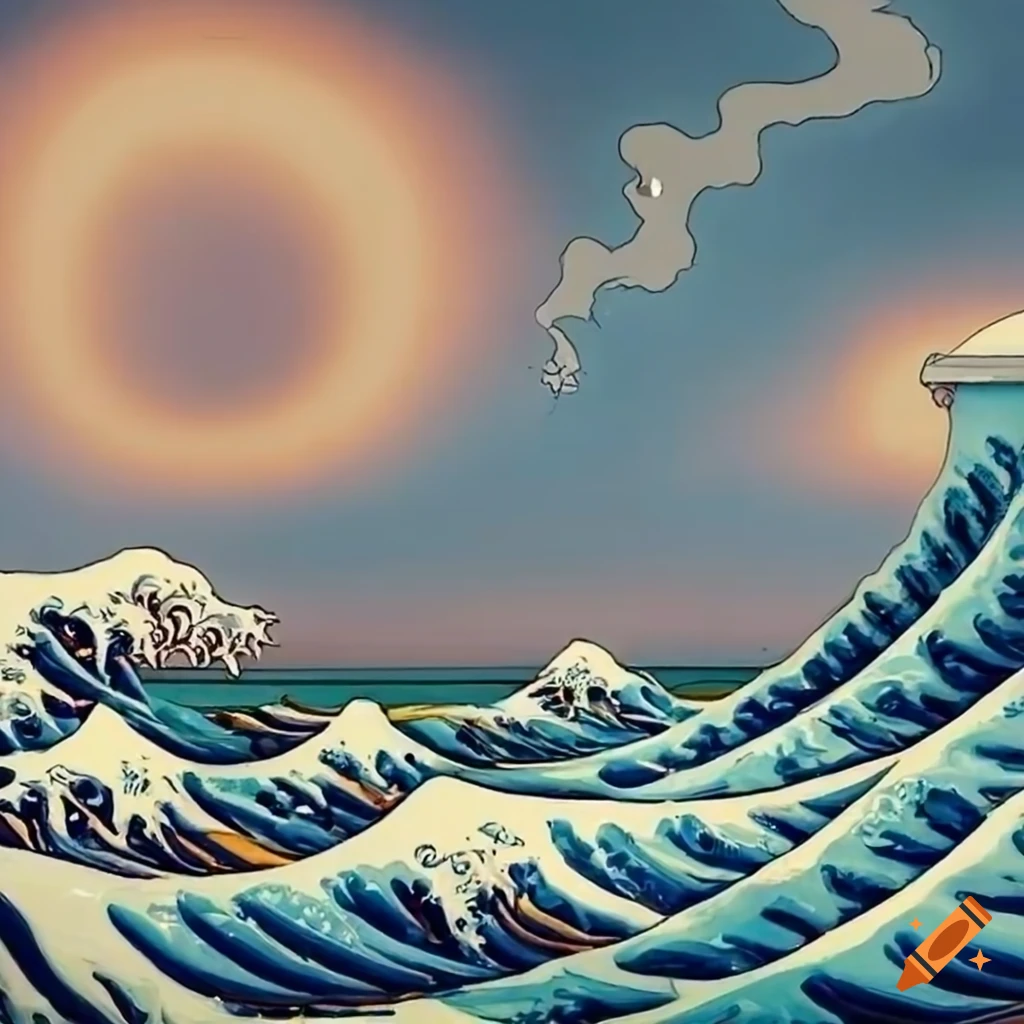 A calm version of the great wave