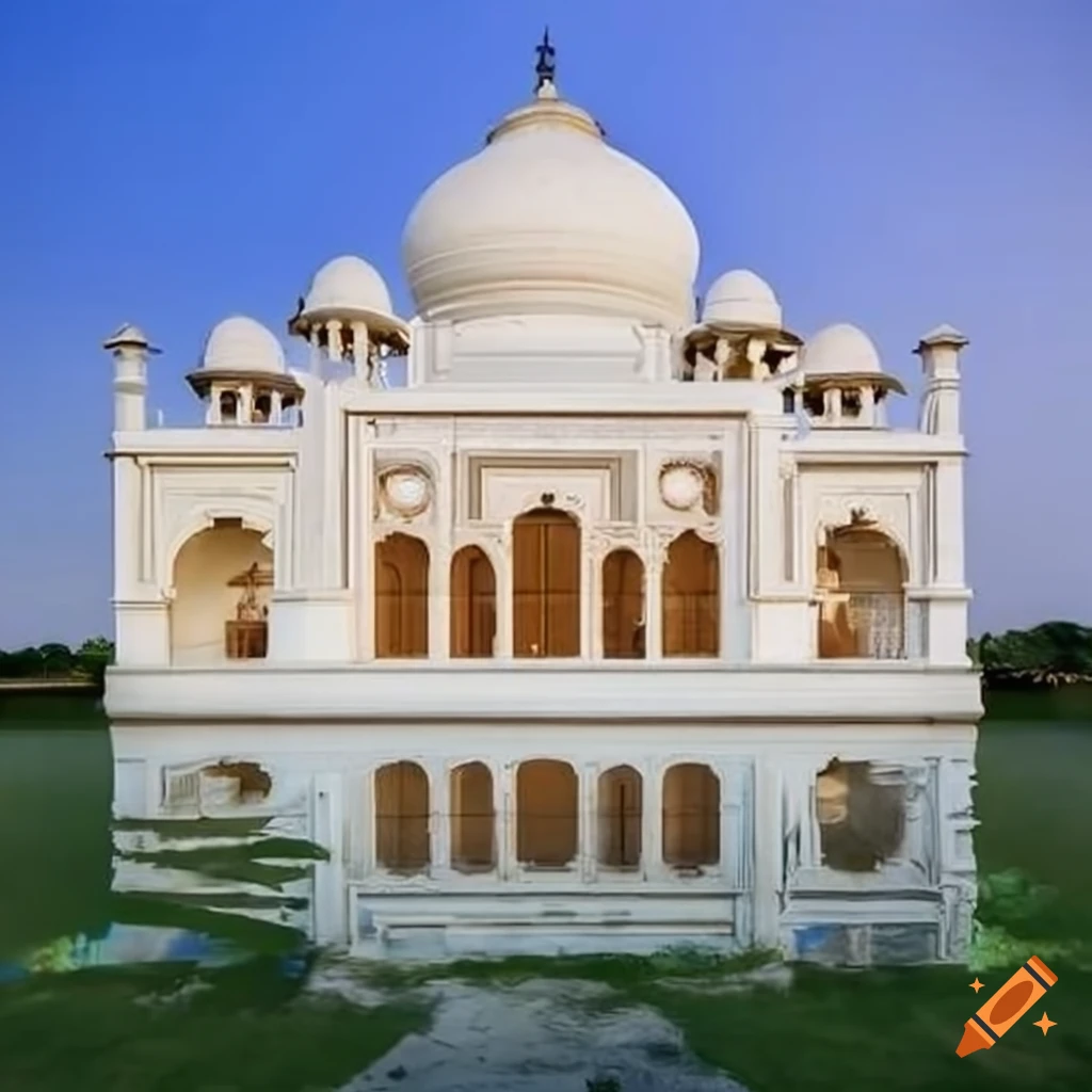Mahal white house mediterranean architectural style full frontal ...