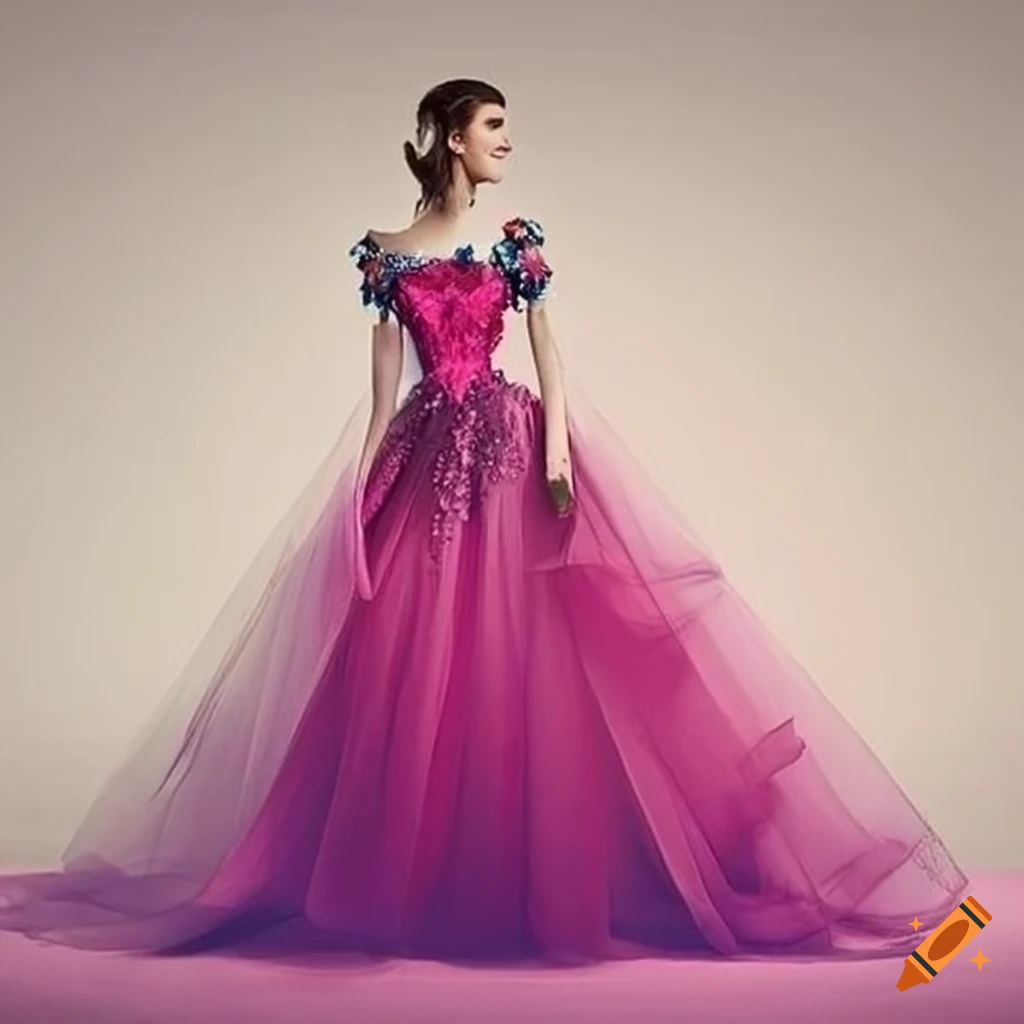 A stunning prom dress inspired by croatian culture on Craiyon