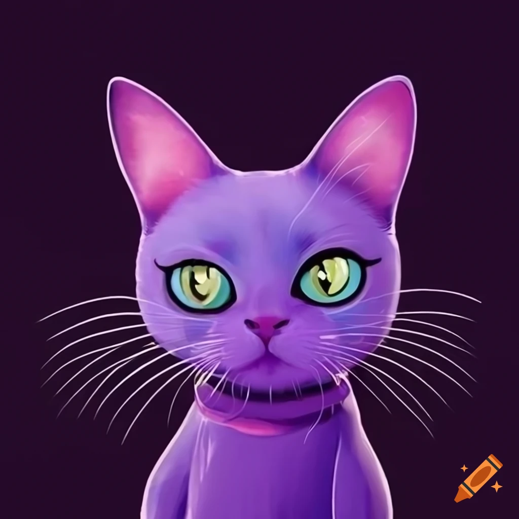 Pink Animated Cat Avatars