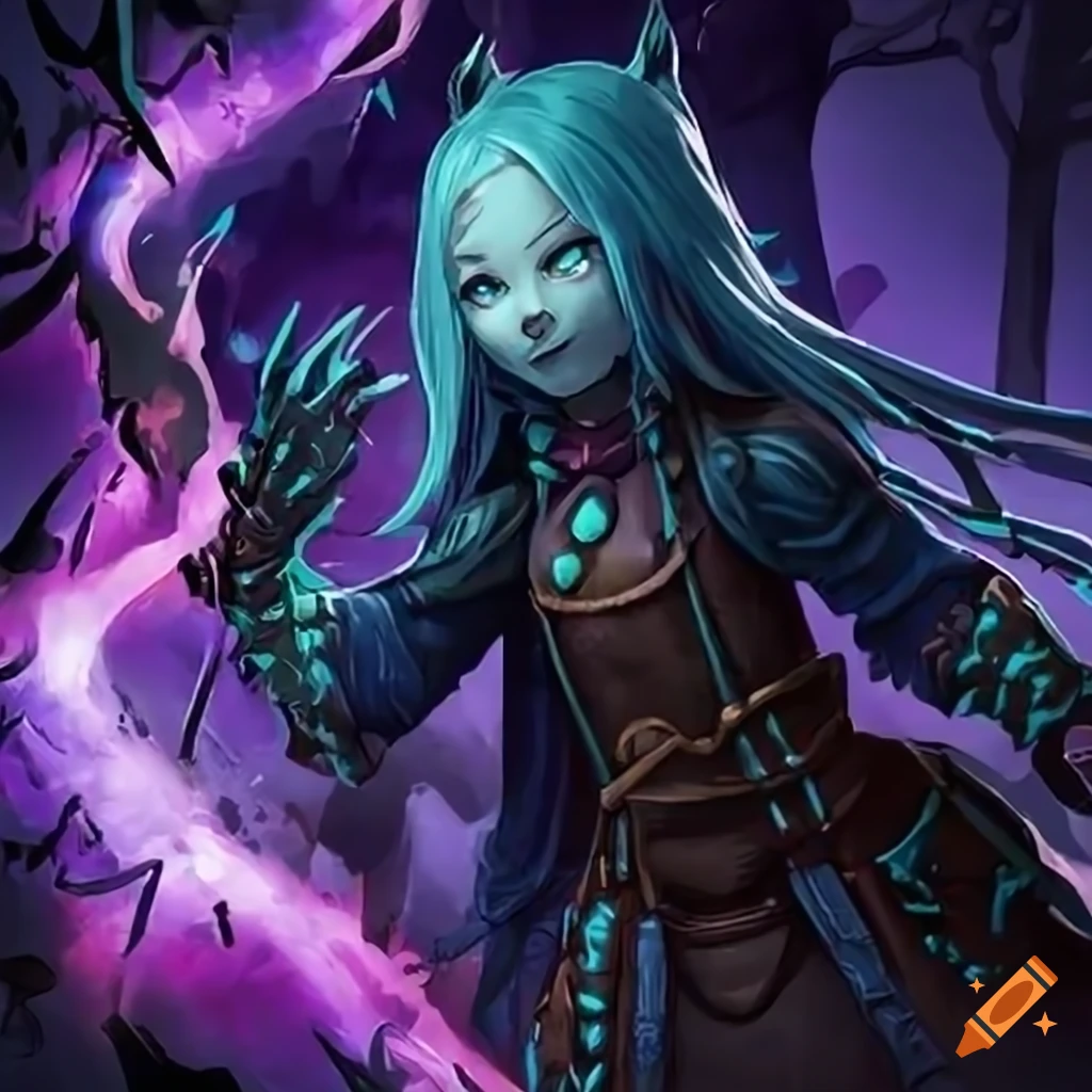 Character from abyss game card on Craiyon