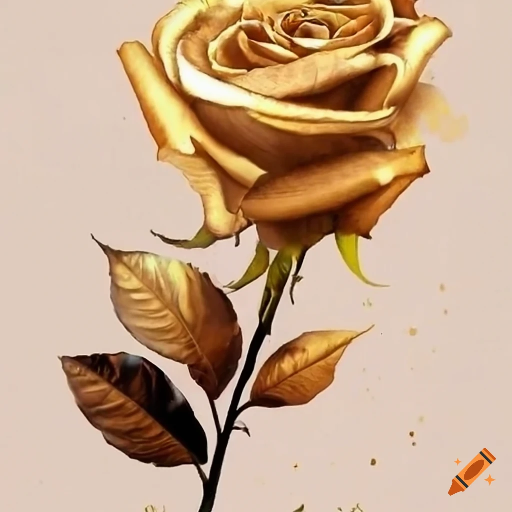 Golden rose on Craiyon