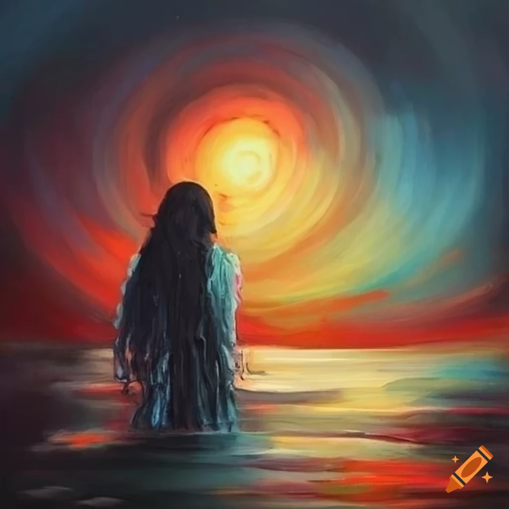 Painting depicting hope in sadness on Craiyon