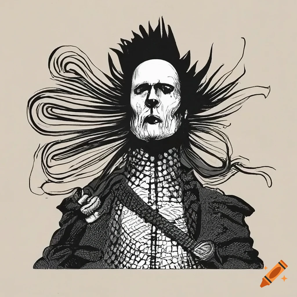 Goth rock pirate crew in XIX century on Craiyon