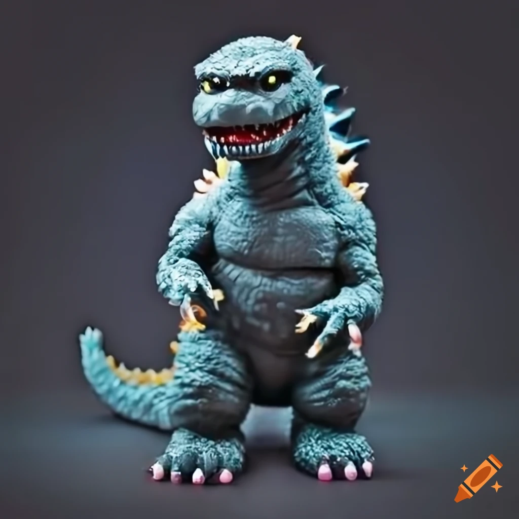 Godzilla at a hello kitty party on Craiyon