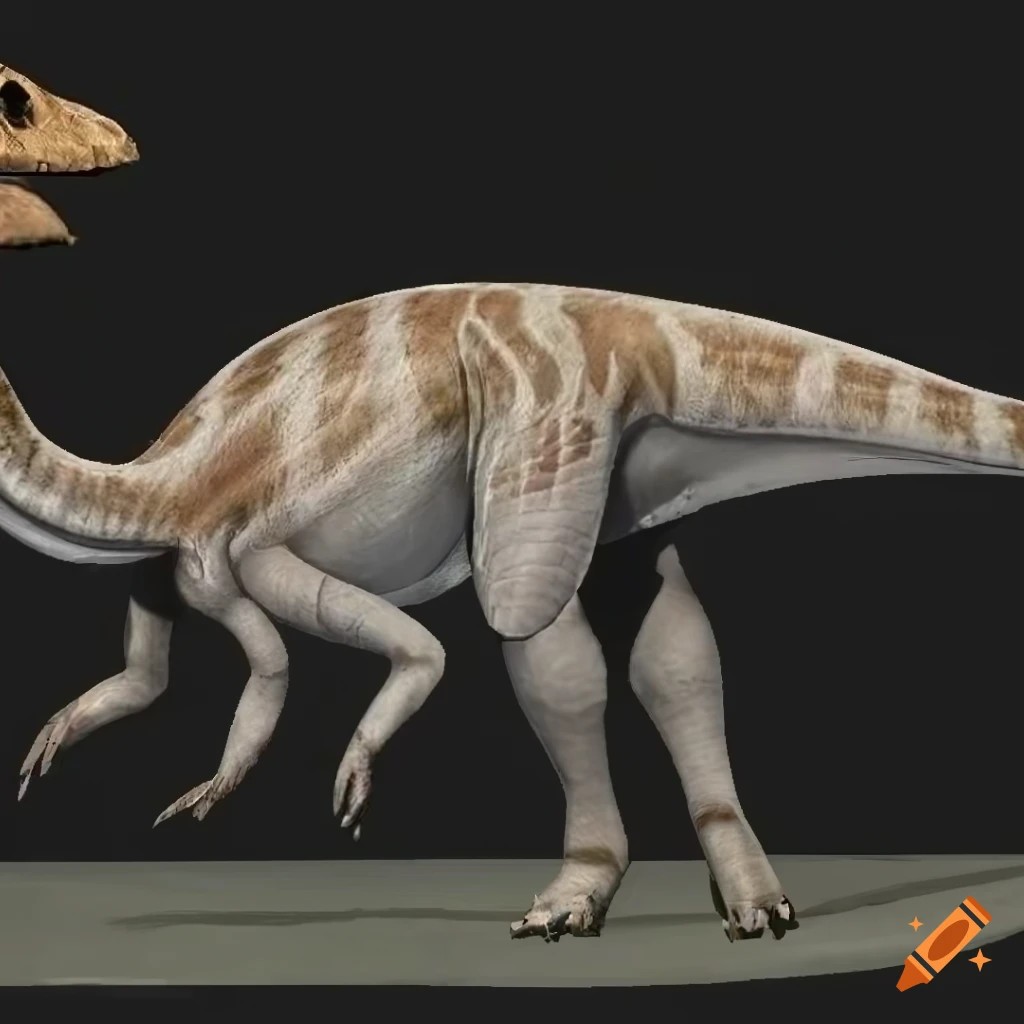 Scientifically accurate illustration of a hadrosaurus on Craiyon